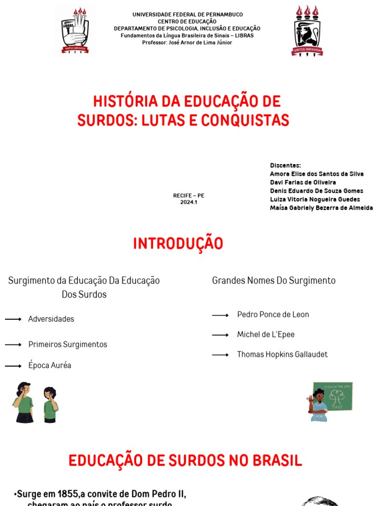 Histria Da Educao de Surdos Lutas e Conquistas. | PDF