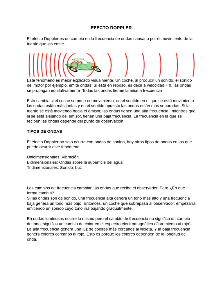Indagación Efecto Doppler | PDF