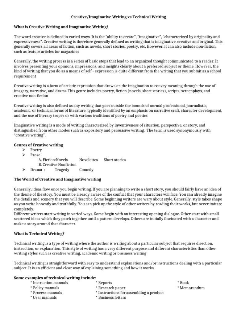 Creative Writing G12 L1 2 | PDF