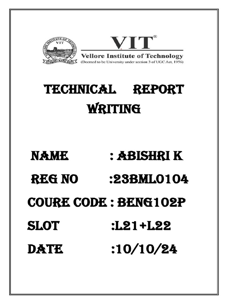 Technical Report Writing (DA-5) | PDF