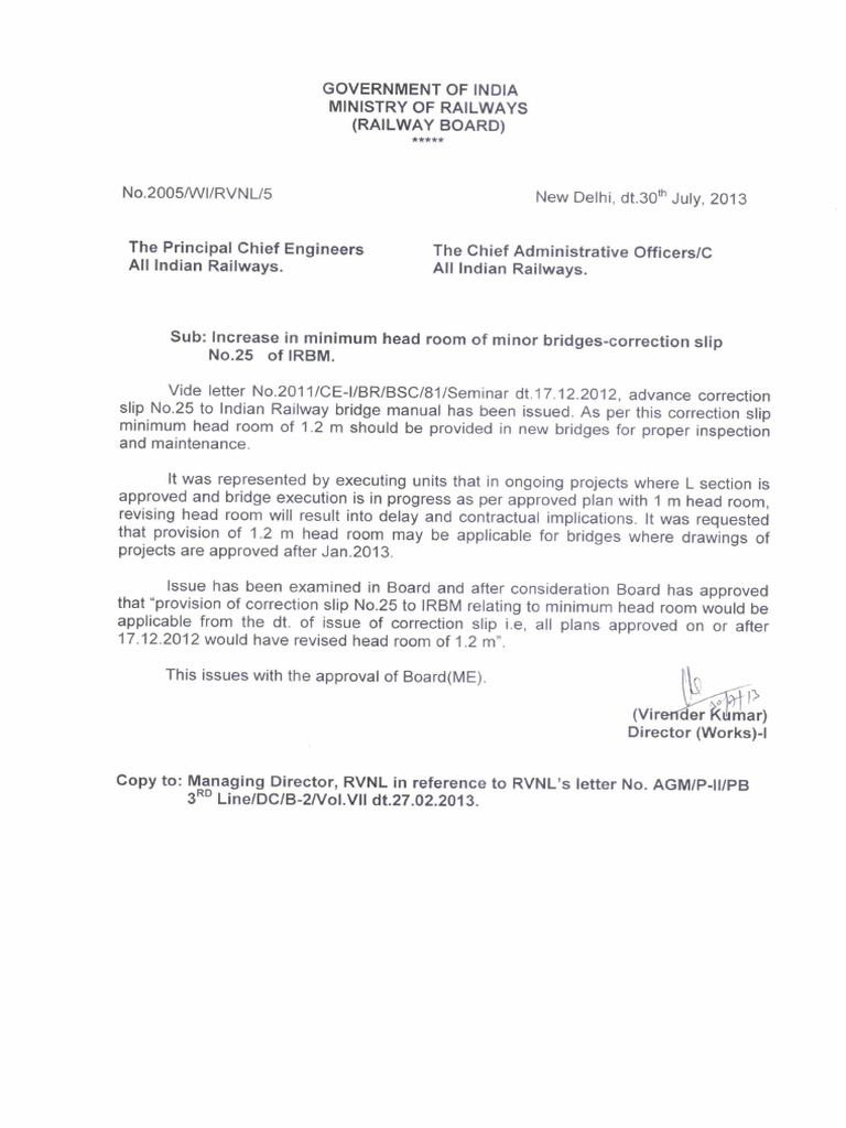 Bridge Correction Slip | PDF