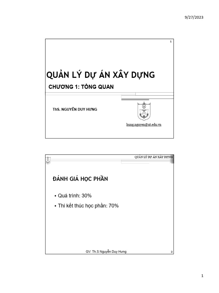 QU N Lý D Ánxâyd NG: Chương 1: T NG Quan | PDF