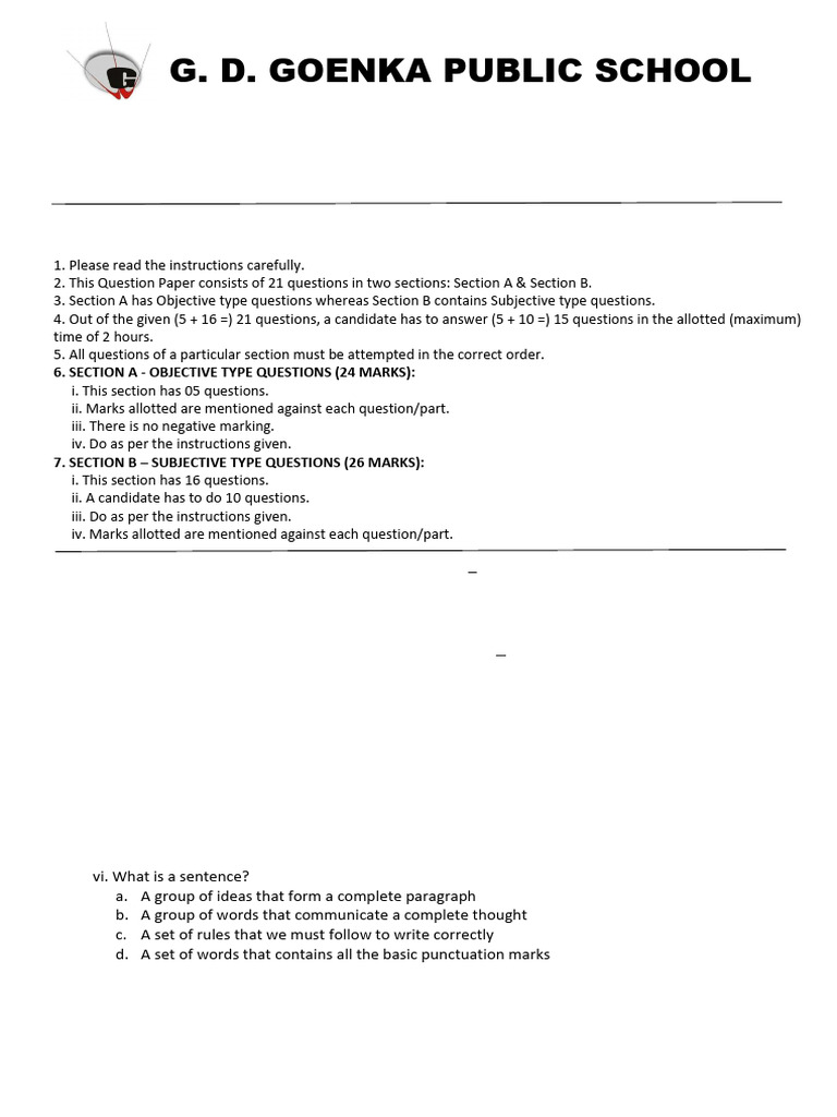 Ix - Ai (165) Term 1 Sample Paper | PDF