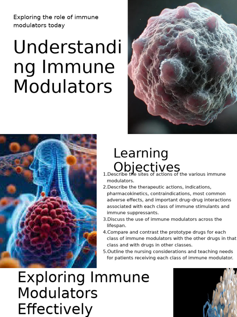 Understanding Immune Modulators Key Steps | PDF