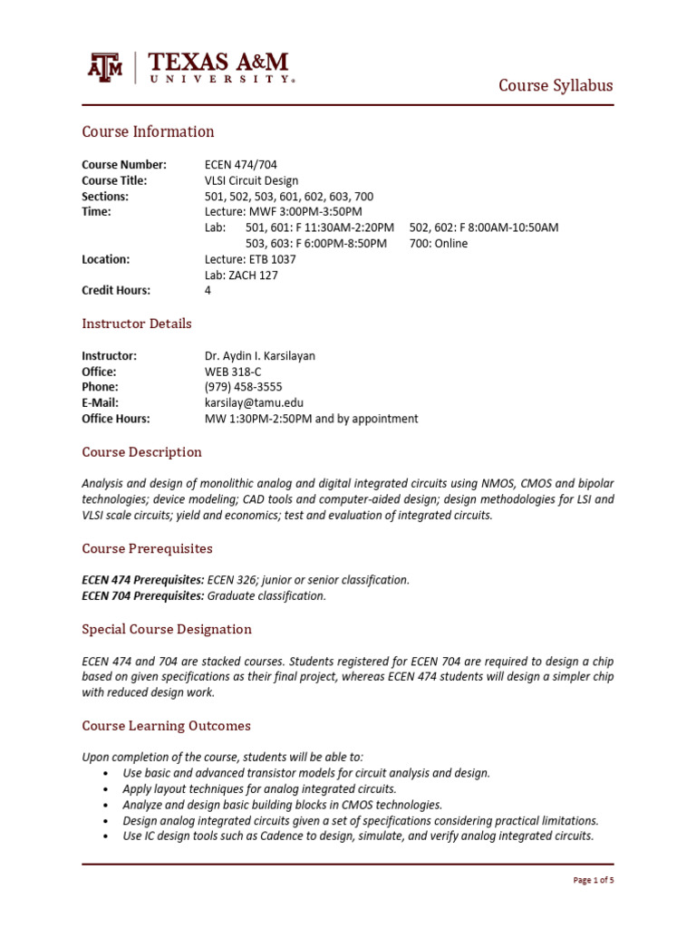 Course Information | PDF