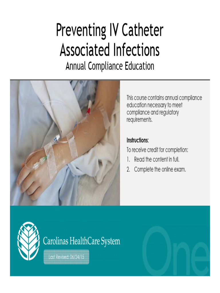 Prevent IV Cath Infections | PDF | Intravenous Therapy | Science ...