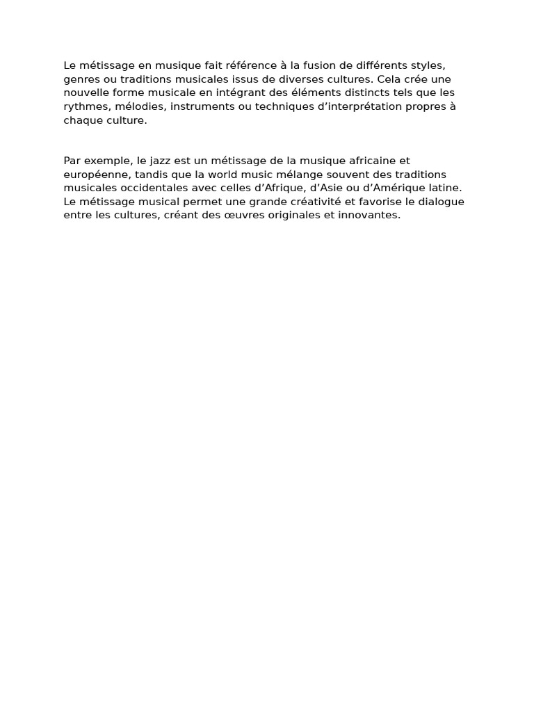 Metissage | PDF
