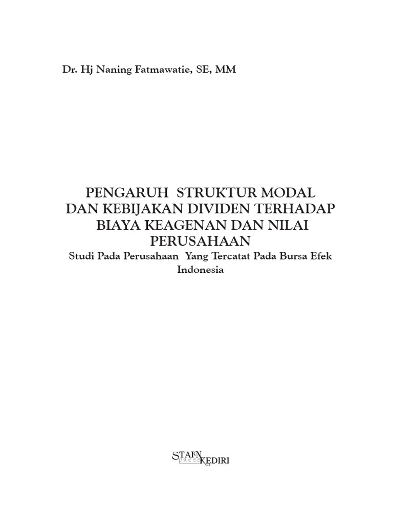 Pengaruh Struktur Modal Dan Kebijakan Dividen | PDF