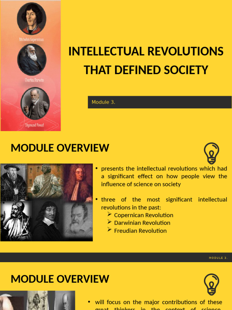 Module 3-Intellectutal Revolutions That Defined Society | PDF