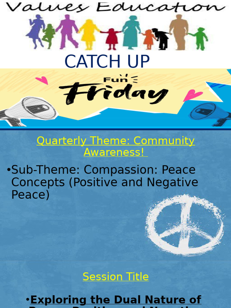 Values Education - Peace | PDF