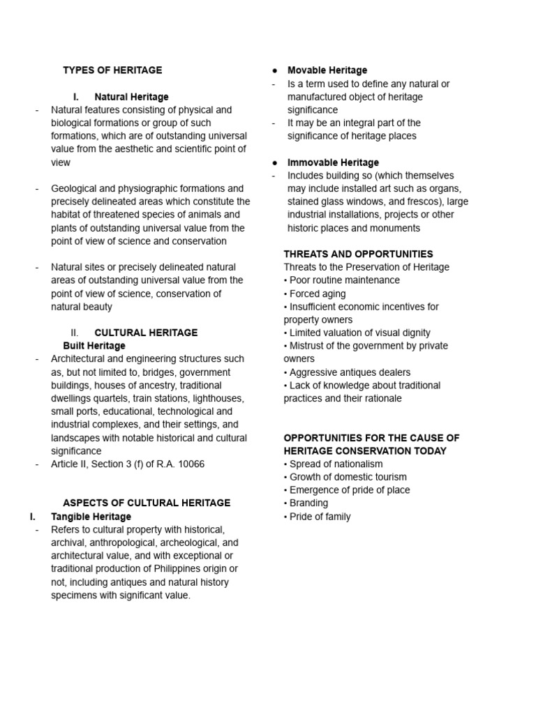 Heritage Notes | PDF
