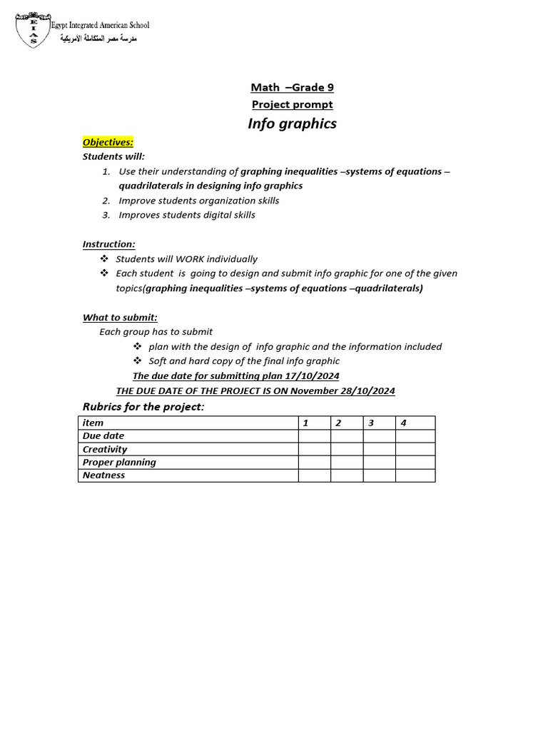 g9 First Quarter Project Prompt | PDF | Art | Computers