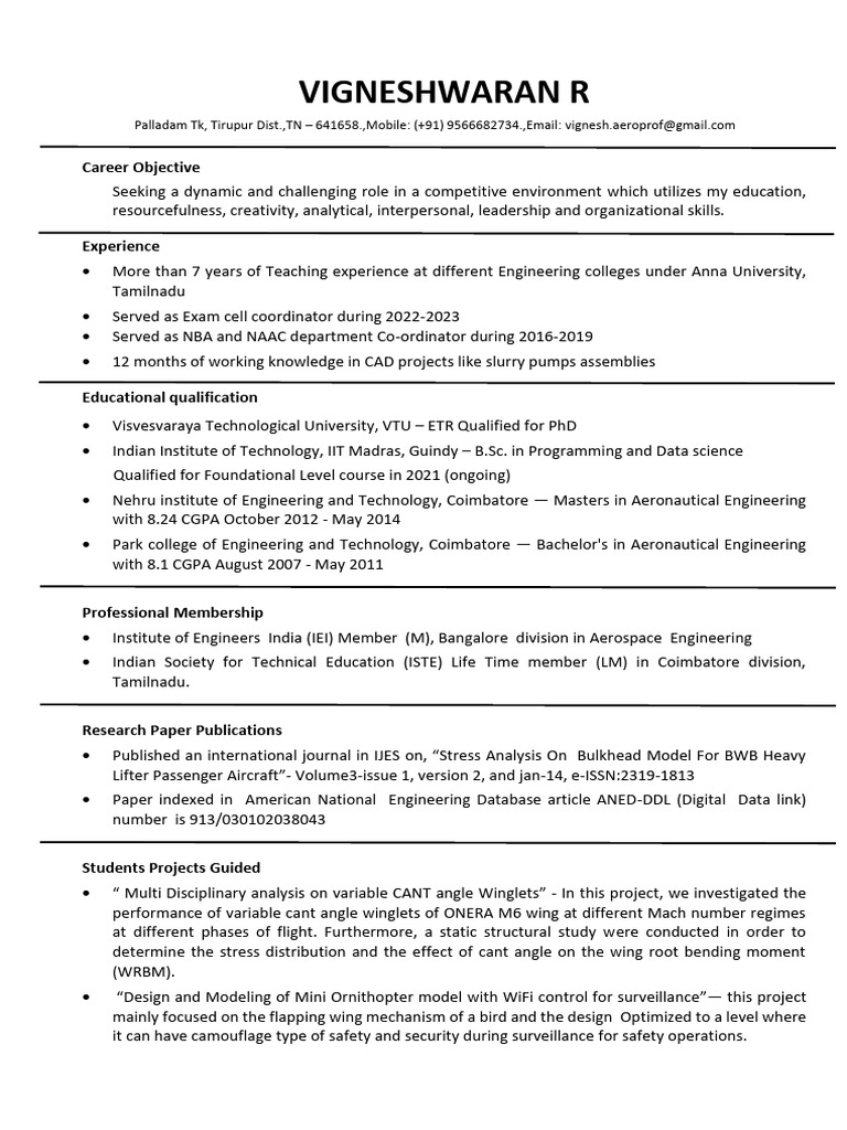 CV_Vigneshwaran R 2024_new | PDF