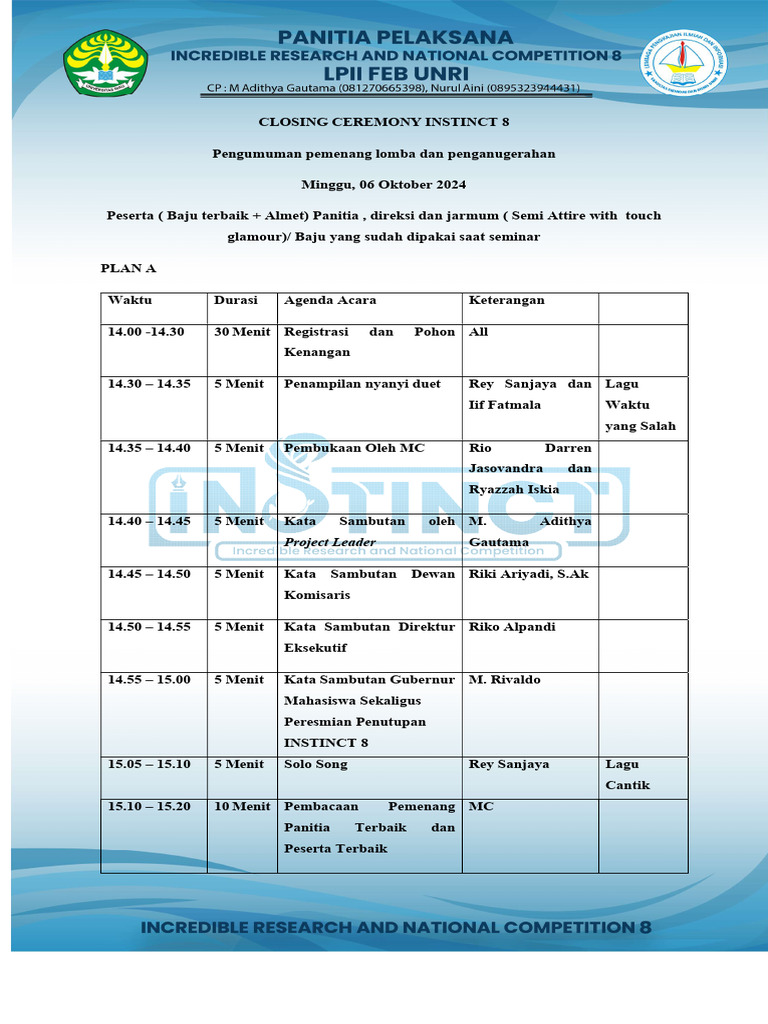 RD Closing Ceremony Bismillah Fiksssss | PDF
