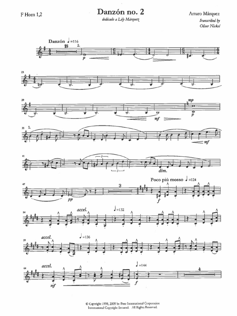 Danzon Horn1&2 | PDF