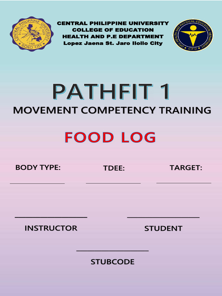 Foo Log Pathfit 1 2024 | PDF