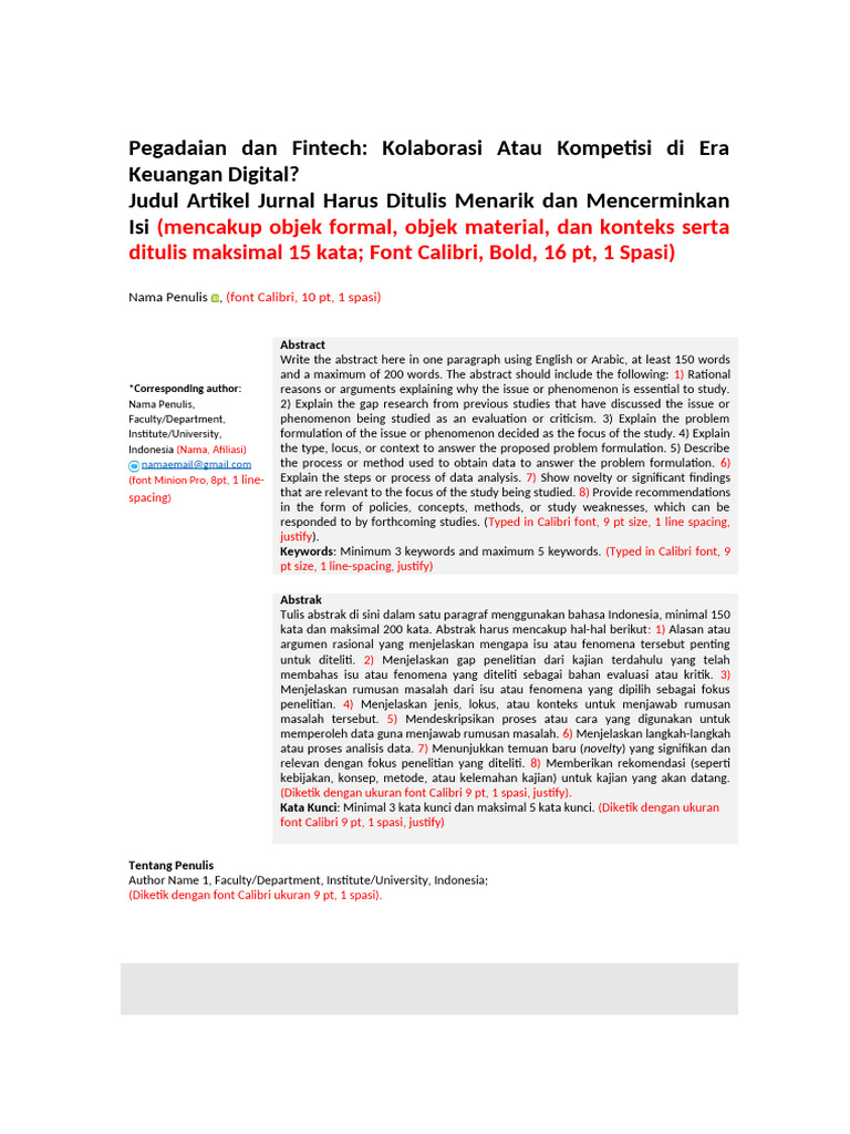 Template Artikel | PDF