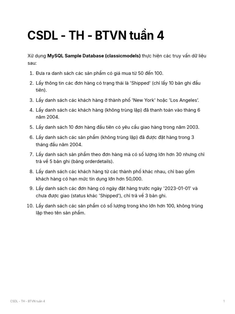 BTVN TH Tuan 4 | PDF