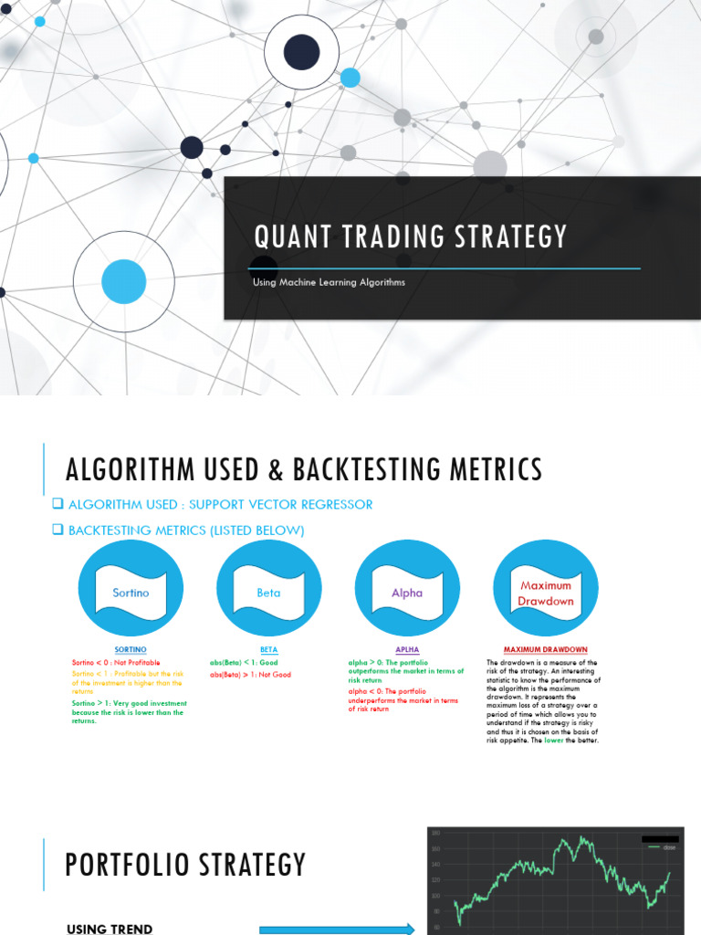 QUANT TRADING STRATEGY USING ML Algorithm - v1 | PDF