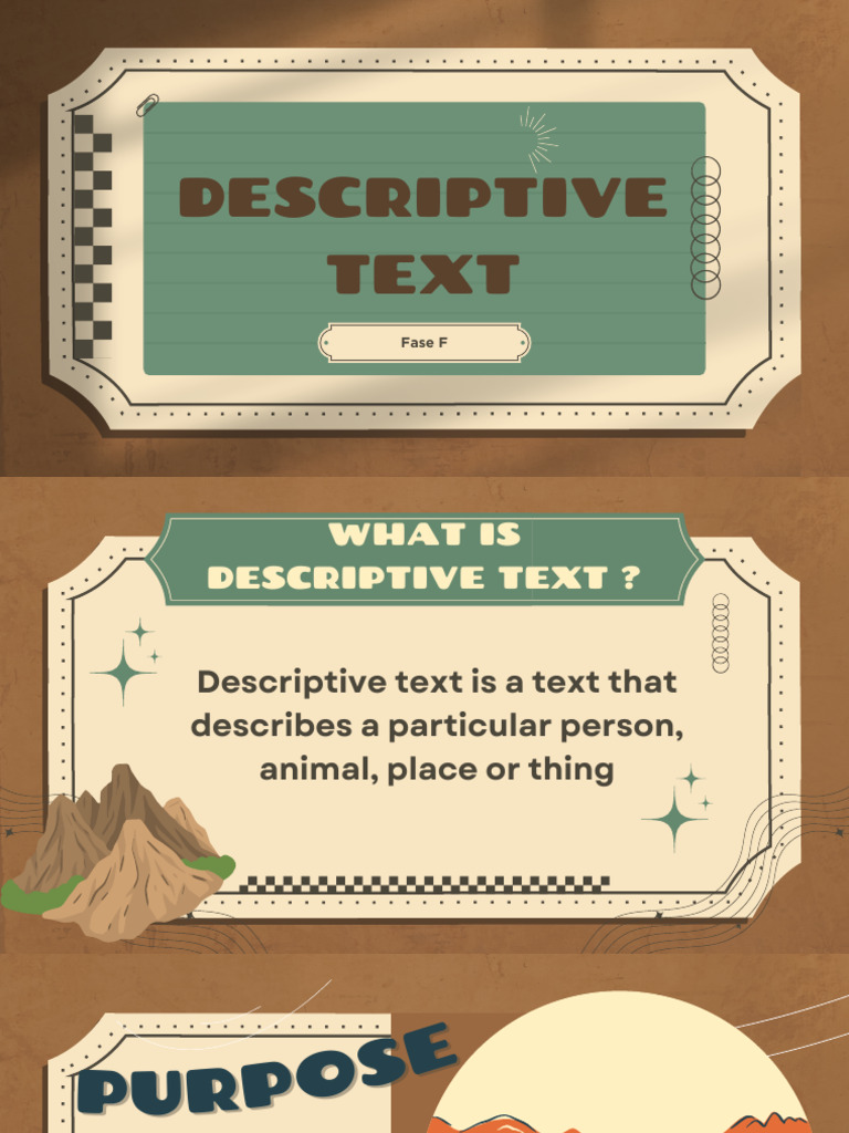 DESCRIPTIVE TEXT - PPT | PDF