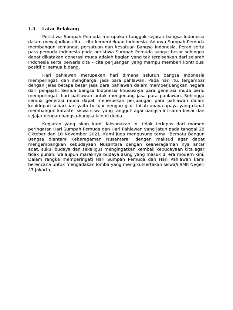 Latar Belakang SEPADA | PDF