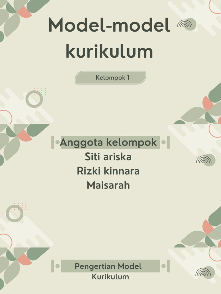 Model Kurikulum Pendidikan | PDF | Pedagogy | Career & Growth