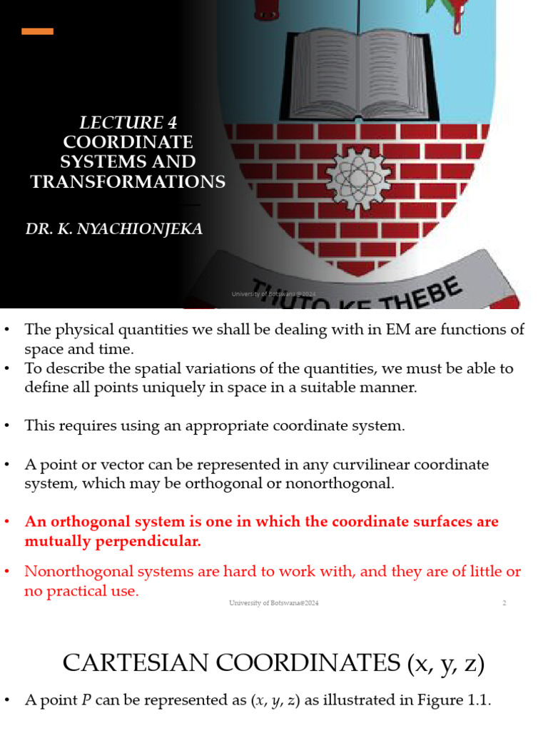 4 Coordinate Systems And Transformations Pdf