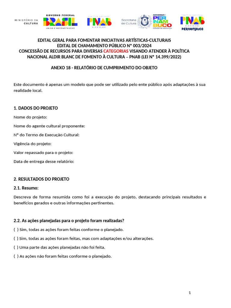 anexo-18-relatorio-de-cumprimento-do-objeto | PDF