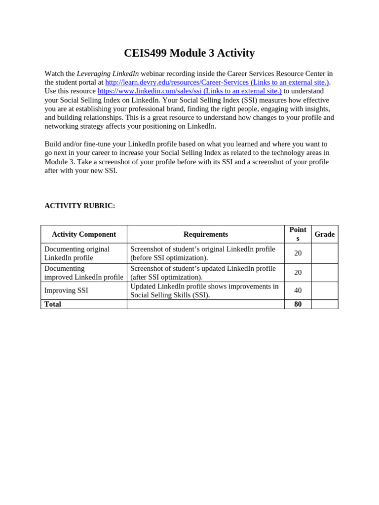 CEIS499 Module 3 Activity | PDF