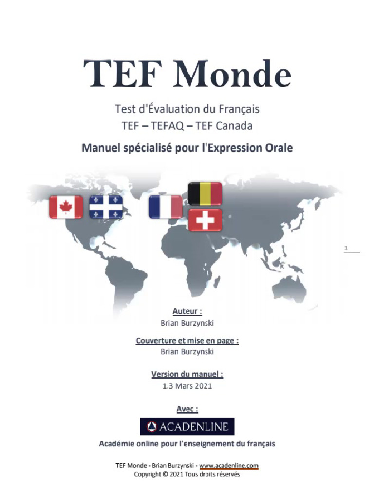 TEF Monde | PDF