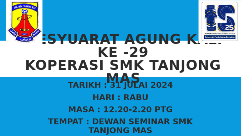 SLAID MESY AGUNG KOPERASI SMK TANJONG MAs | PDF