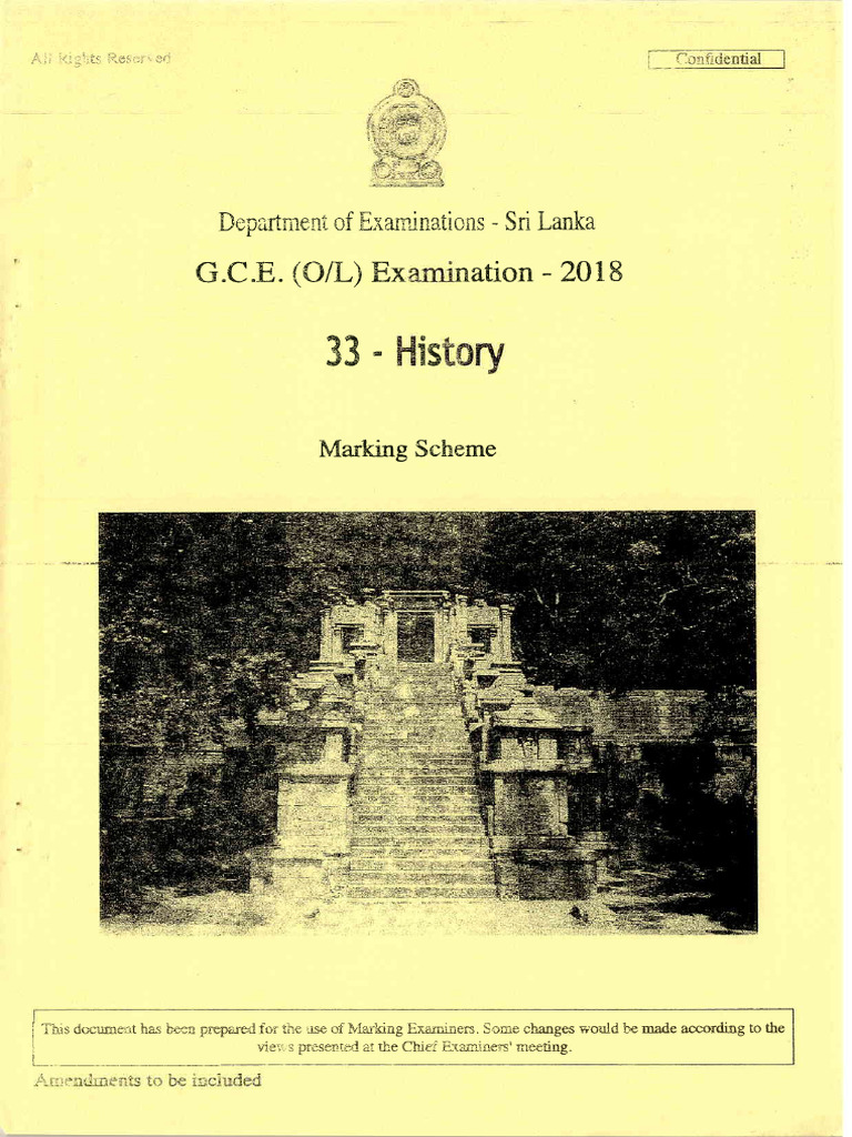 History III 2018 Marking Scheme | PDF