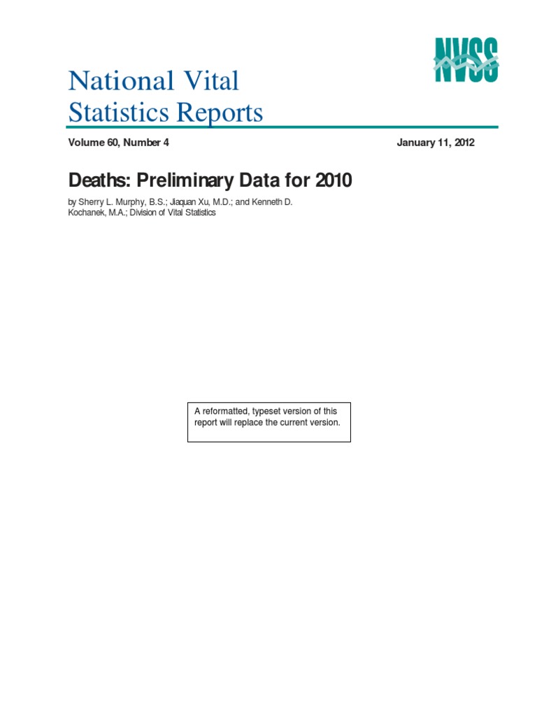 2011 US Vital Statistics | PDF | Infant Mortality | International ...