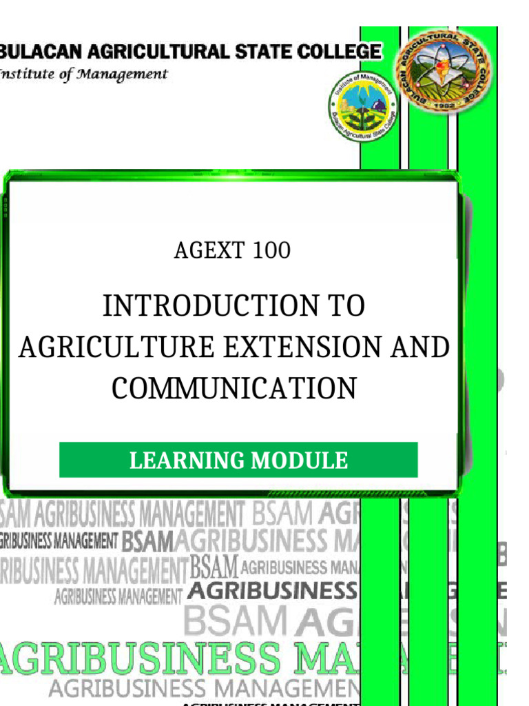 AgExt-100-Module-1 | PDF