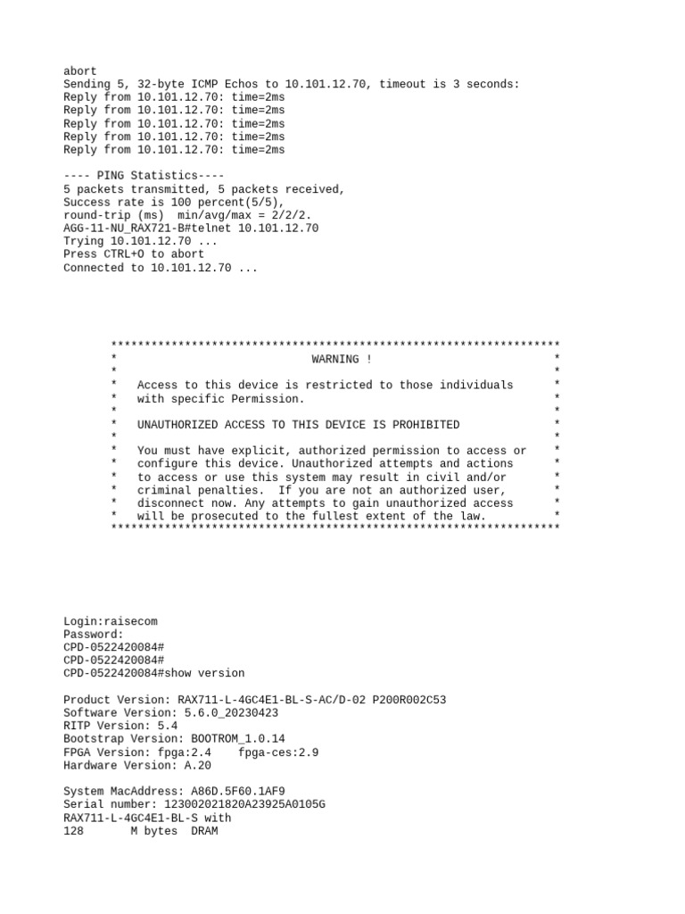 RAX711 L Client | PDF