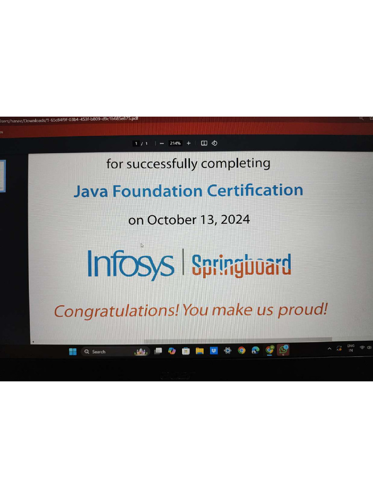 Foundation Certificate | PDF