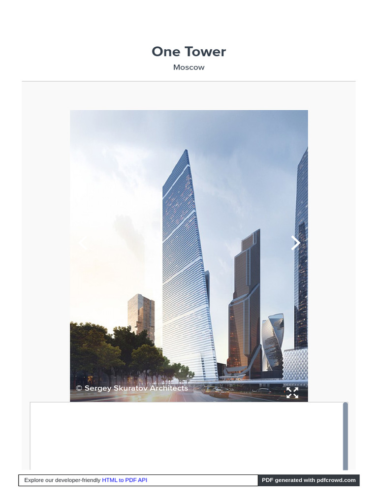 WWW Skyscrapercenter Com Building One Tower 32927 | PDF