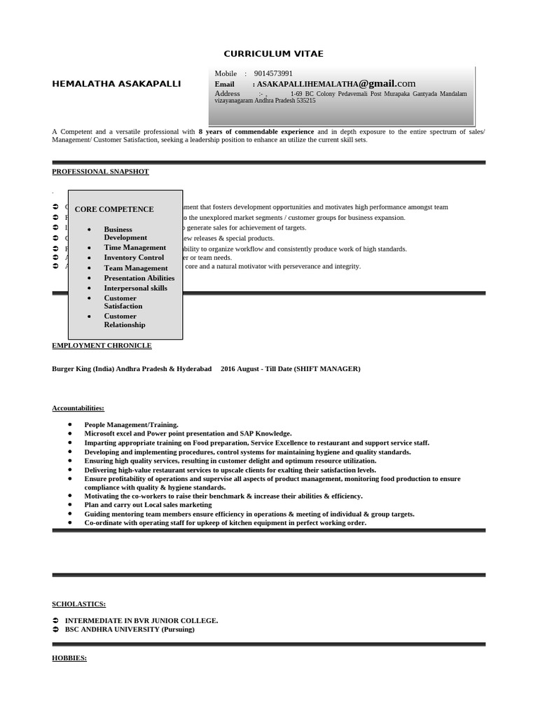 Hema CV | PDF