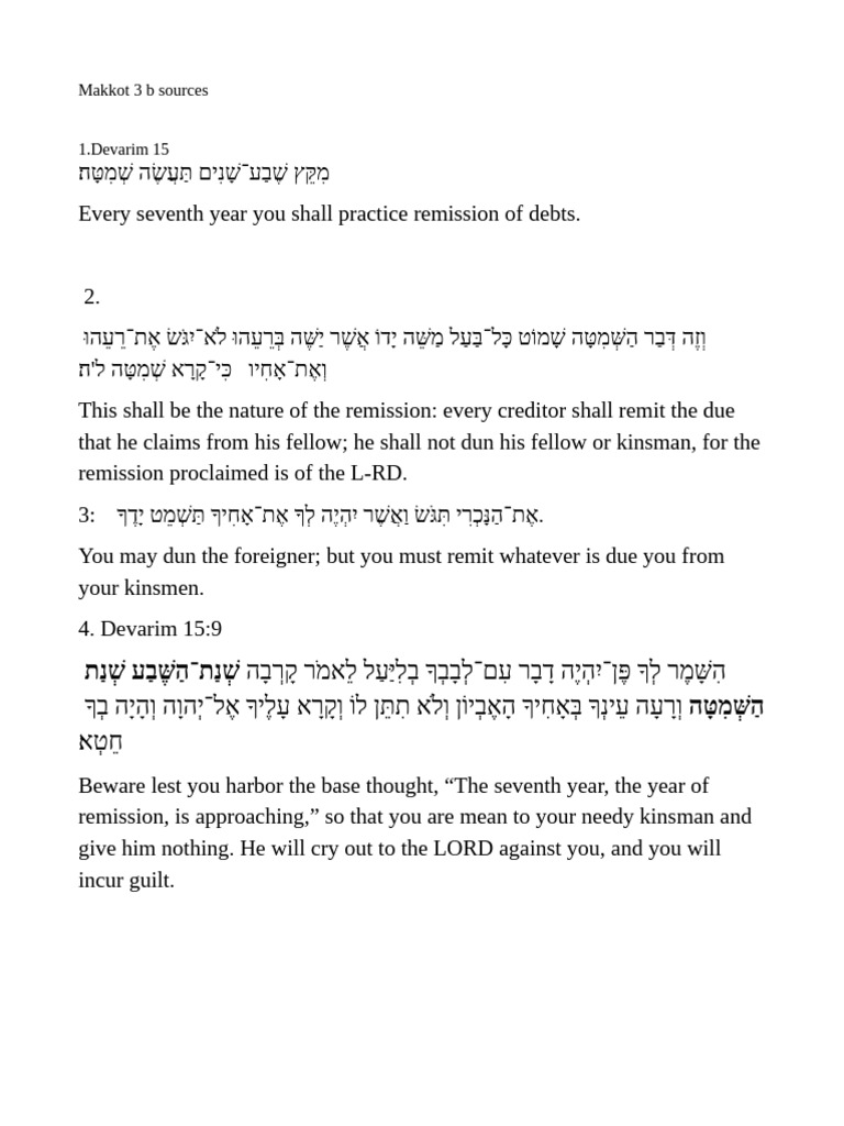 Makkot 3b Sources | PDF