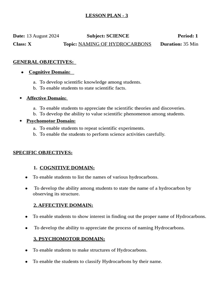 NEERAJ LESSON PLAN 3 | PDF