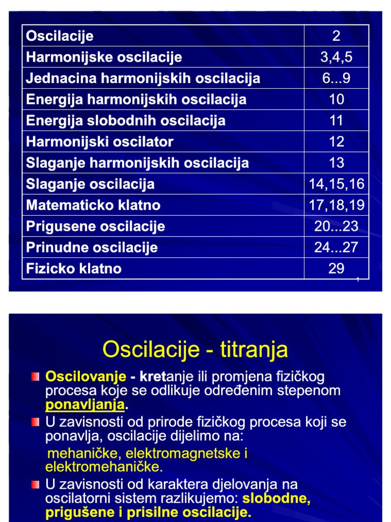 Oscilacije | PDF