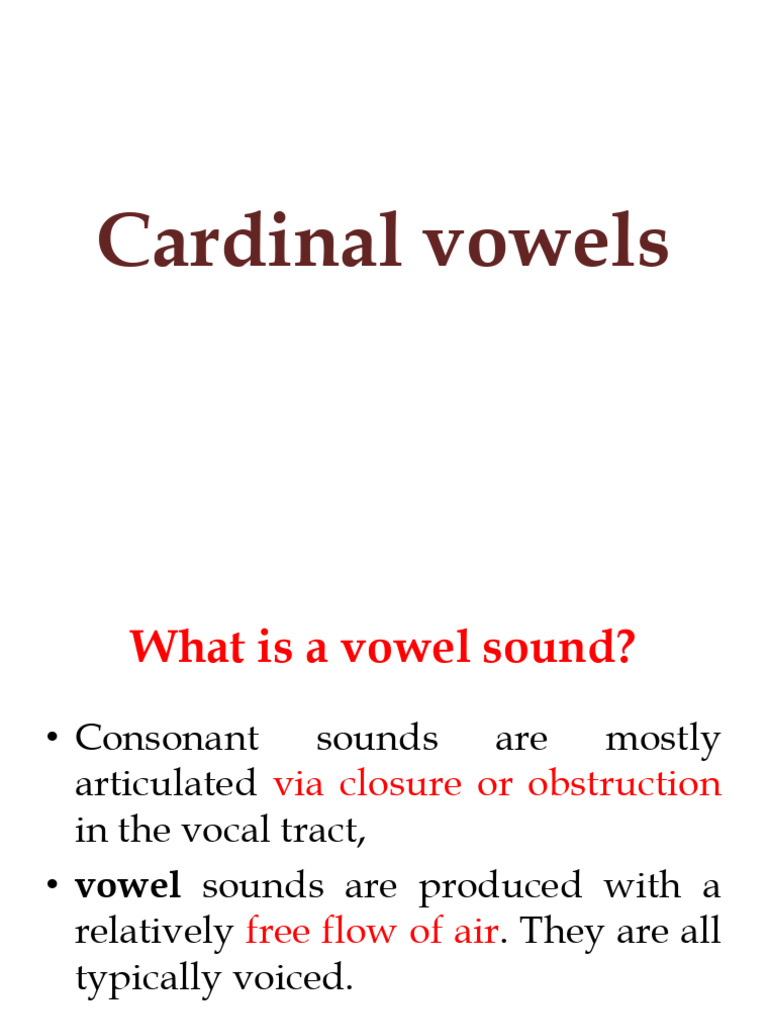 Crdinal Vowel | PDF