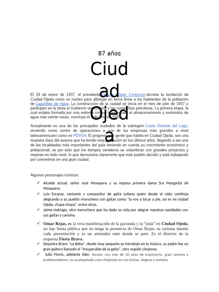 CIUDAD OJEDA | PDF