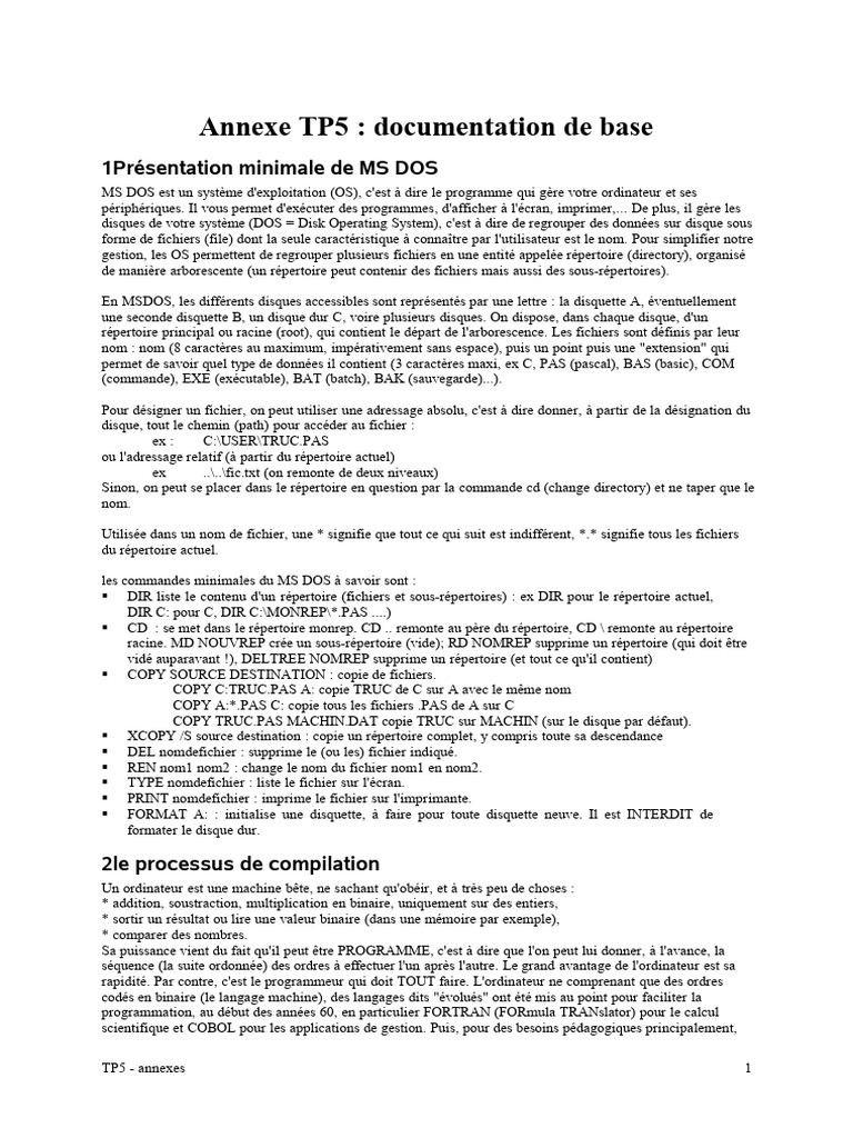 Tp5 Iup Annexe | PDF