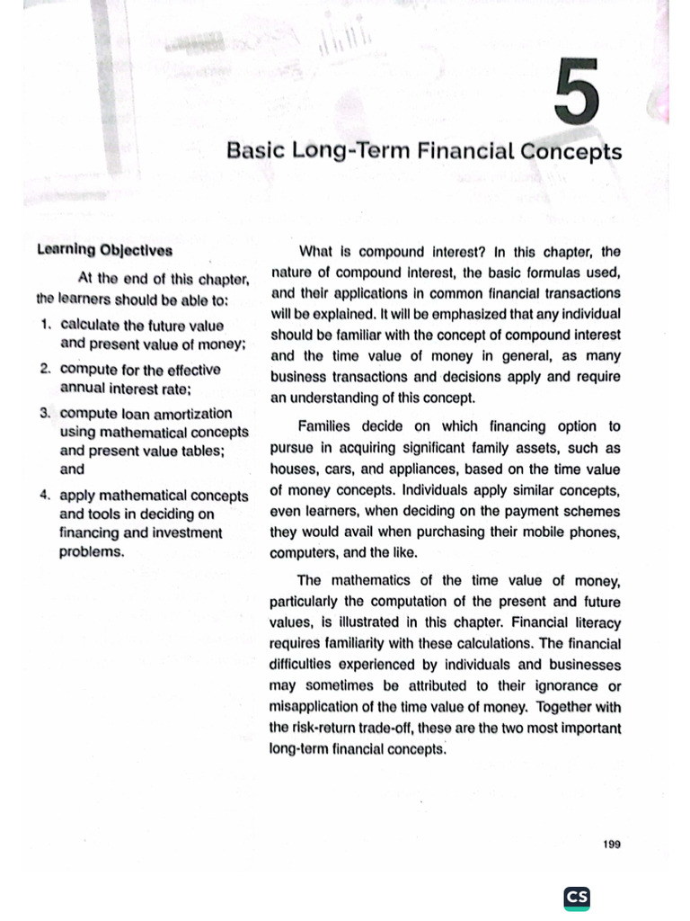 5 Basic Long Term Financial Concepts | PDF
