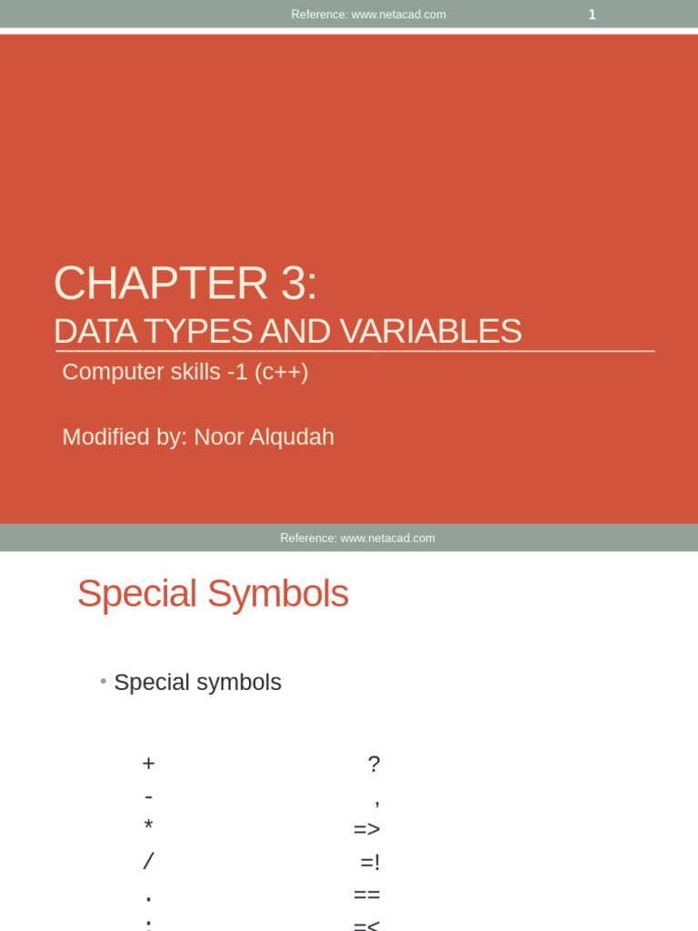 Chapter 3-Data Types and Variables | PDF