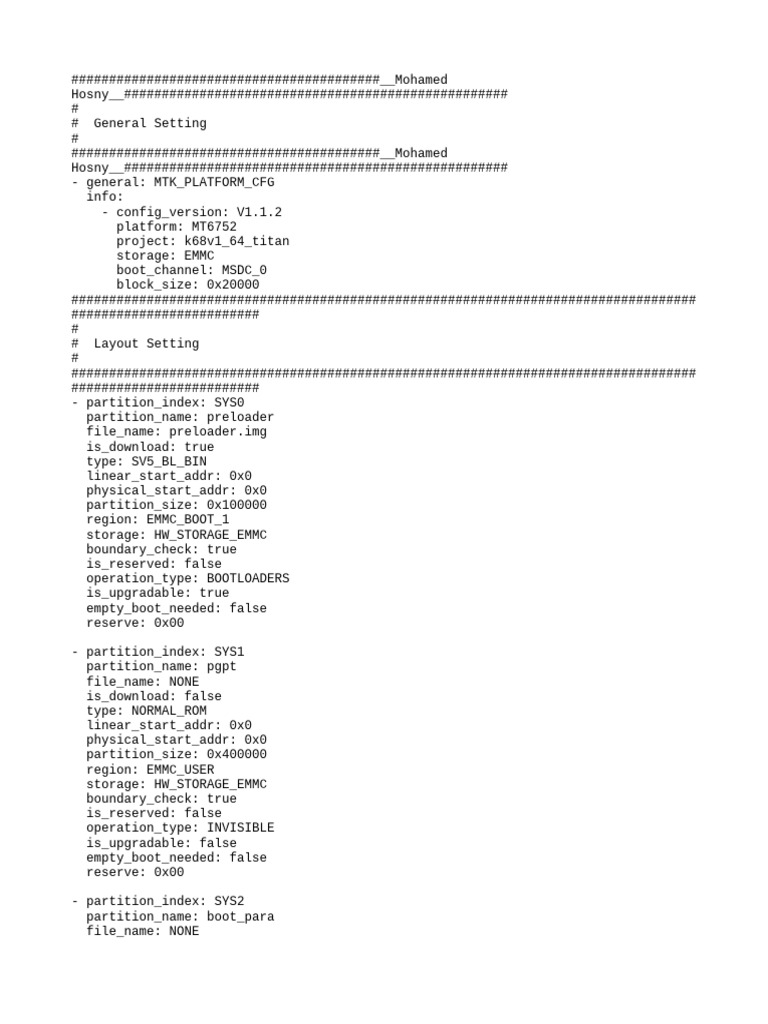 MT6752 Android Scatter | PDF