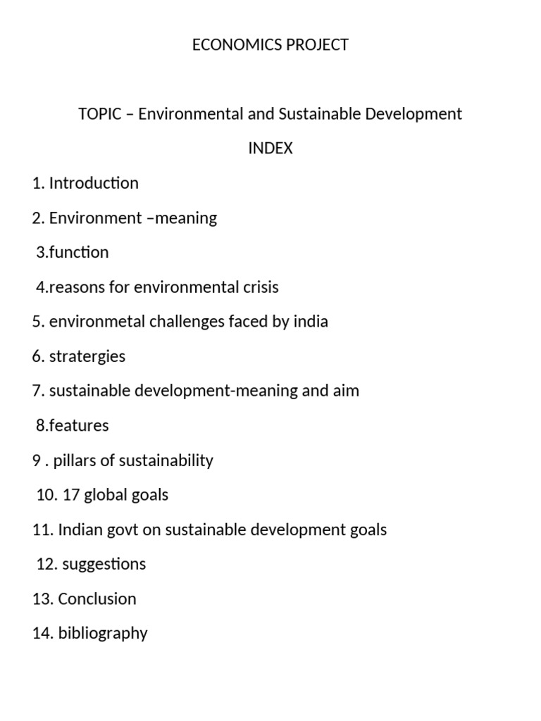 ECONOMICS PROJECT | PDF