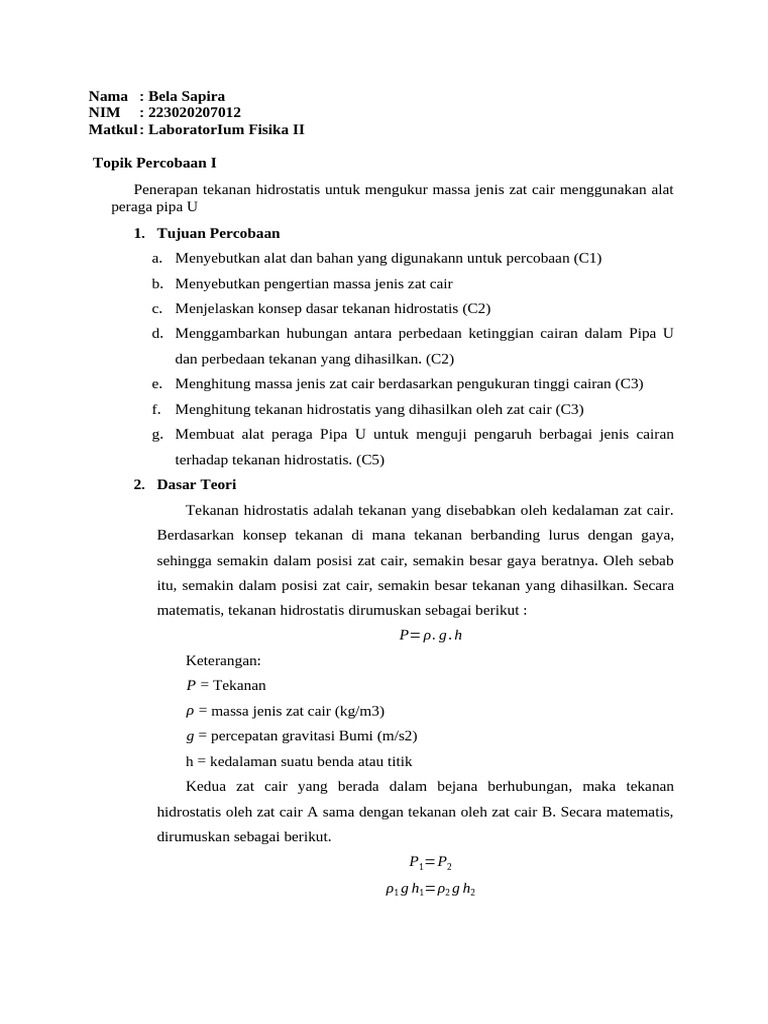 Topik Percobaan Eldas Ii | PDF