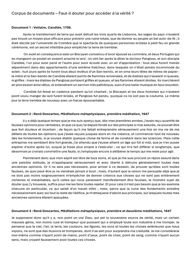 Corpus de Documents Doute | PDF